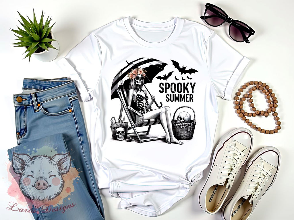 Spooky Summer Png, Spooky vibes Png, Spooky Season Png, Woman Skeleton ...
