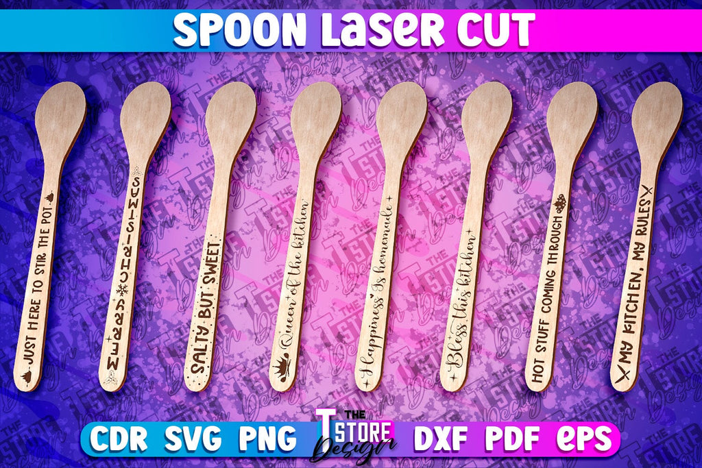 Spoon Laser Cut Design | Kitchen Design | Home SVG - So Fontsy