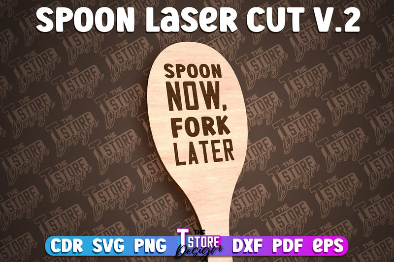 Spoon Laser Cut Design | Kitchen Design | Home SVG - So Fontsy