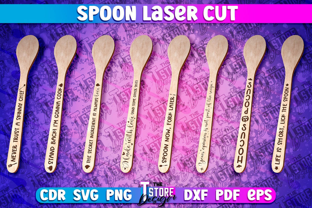 Spoon Laser Cut Design | Kitchen Design | Home SVG - So Fontsy