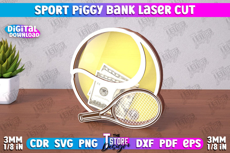 Sport Piggy Bank | Personalized Money Box | Sports Fan Gift Idea | CNC ...