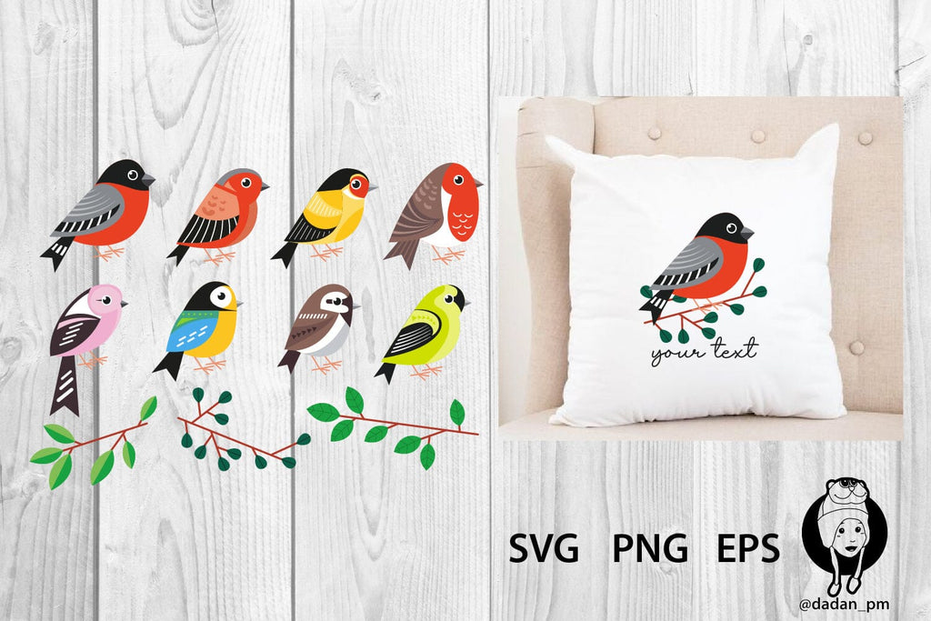 Spring birds cute png - So Fontsy