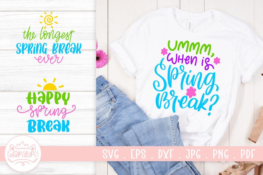 Spring Break SVG Cut File - So Fontsy