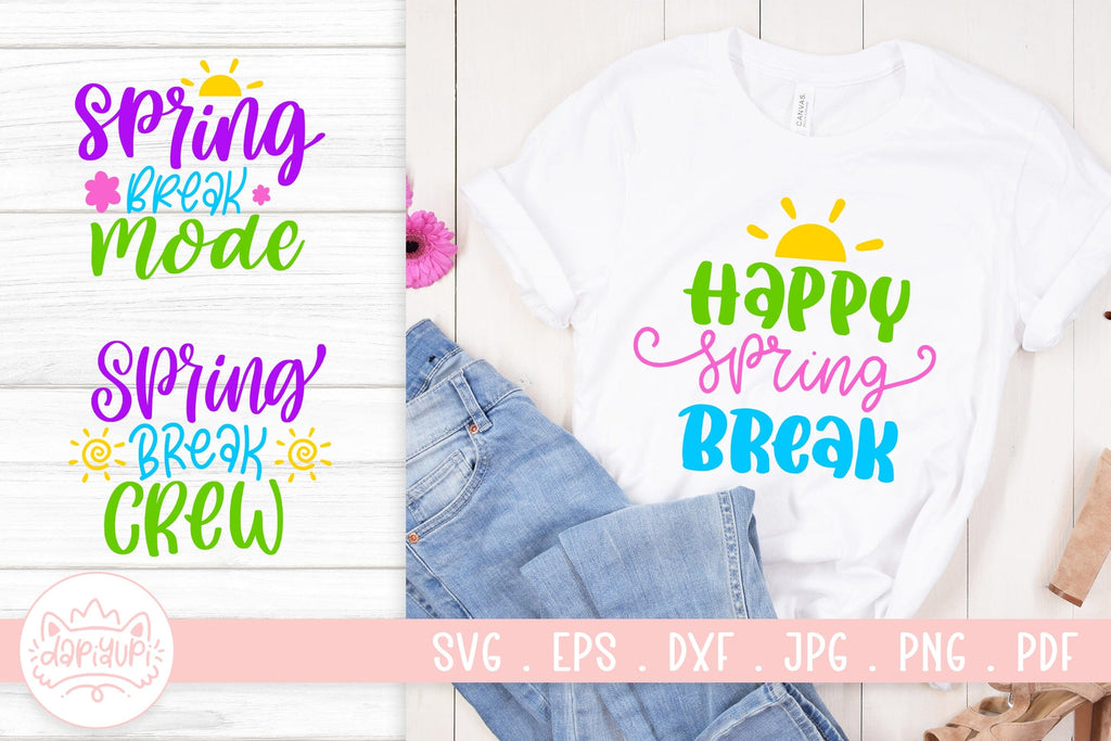 Spring Break SVG Cut File - So Fontsy