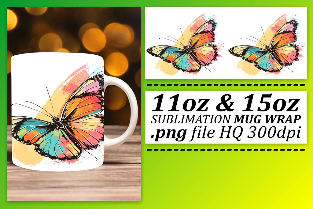 Spring Butterfly Mug Artistry: Chic Sublimation Trends - So Fontsy