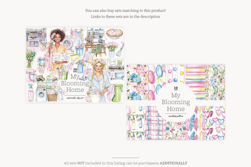 Spring Clipart | Cleaning Clip Art | Cozy Home PNG - So Fontsy