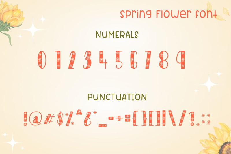 Spring Flower - Decorative Font - So Fontsy