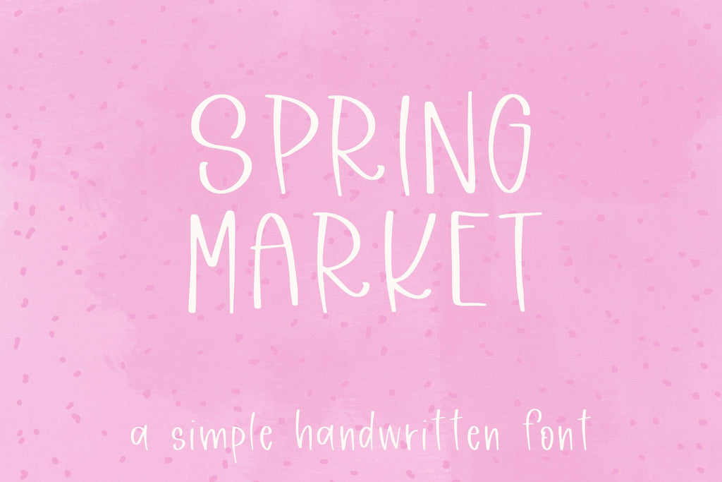 Spring Market, A cute handwritten font - So Fontsy
