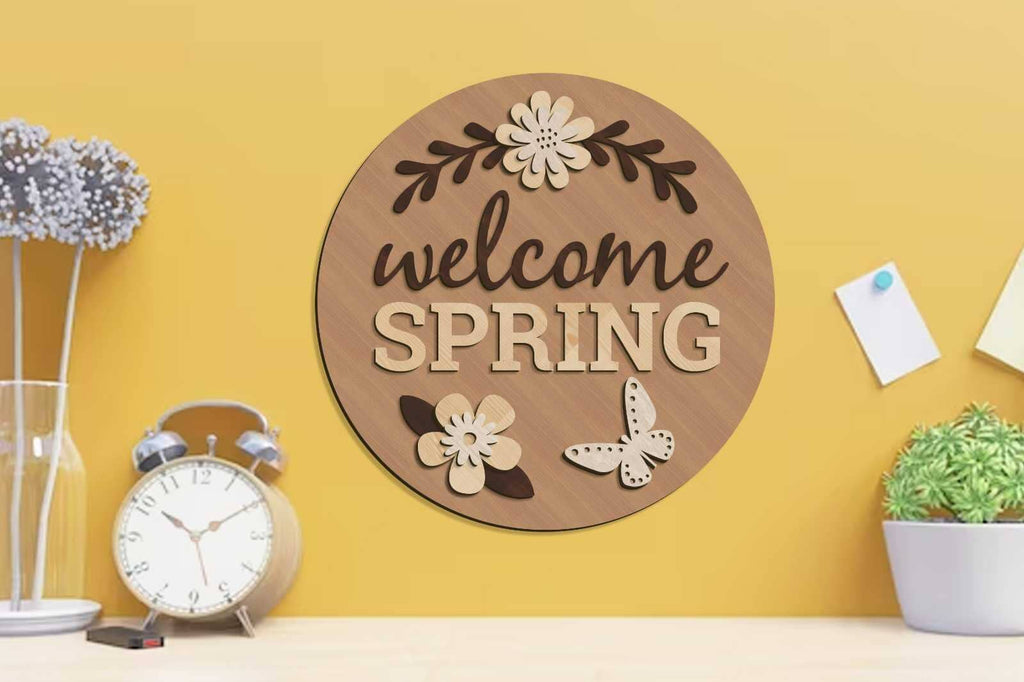 Spring Panels Set Multilayer Templates, Wood Cut and Paper Cut, Laser ...