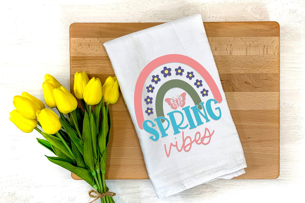 Spring Vibes Rainbow SVG - So Fontsy