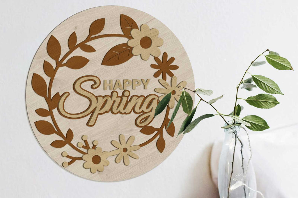 Spring Wall Panels Set, Multilayer Templates - So Fontsy