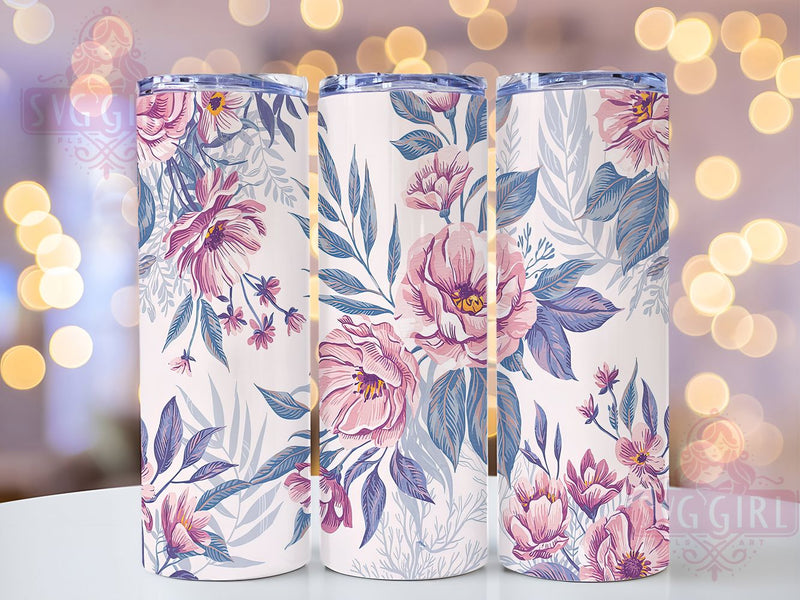 Spring Wildflower Boho Tumbler, Floral Bloom Wrap, 20oz Sublimation ...
