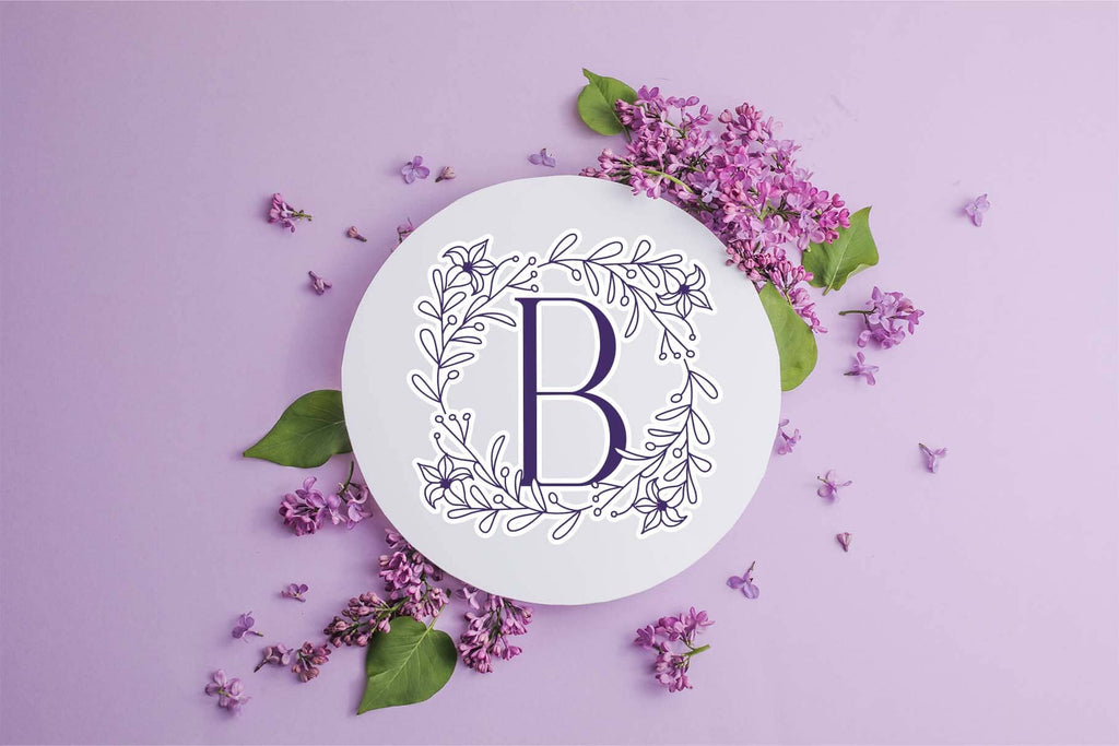 Square Lily Floral Monogram - So Fontsy