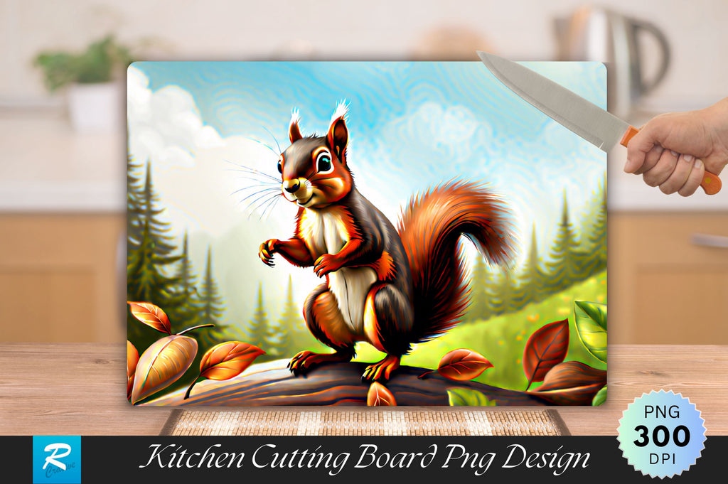 Squirrel Cutting Board - So Fontsy