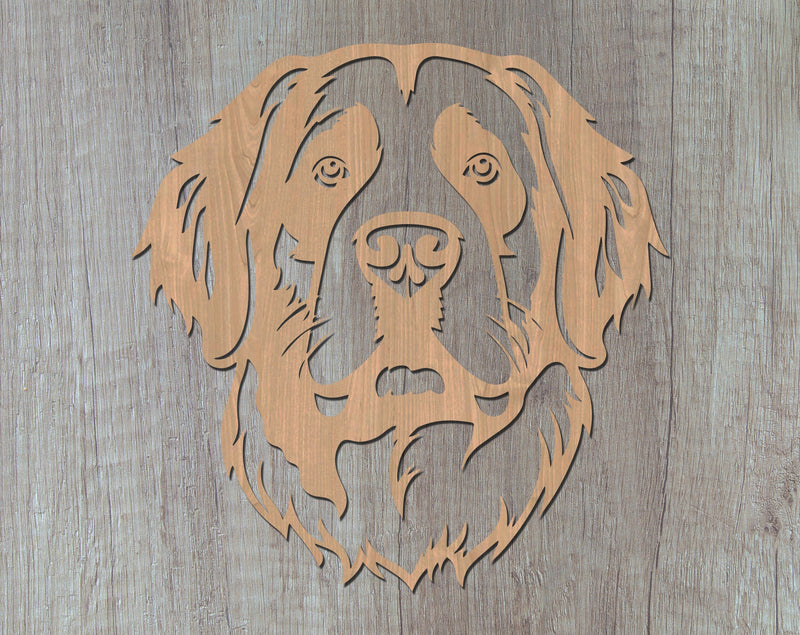 St. Bernard Laser SVG Cut File, Saint Bernard Glowforge File, St. Bernard DXF, St. Bernard Wall ...