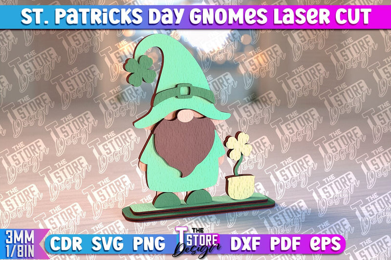 St. Patrick’s Day Gnomes Laser Cut | Lucky Gnomes Design | CNC Files ...