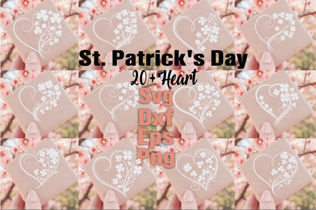 St. Patrick's Day Heart Svg Bundle - So Fontsy