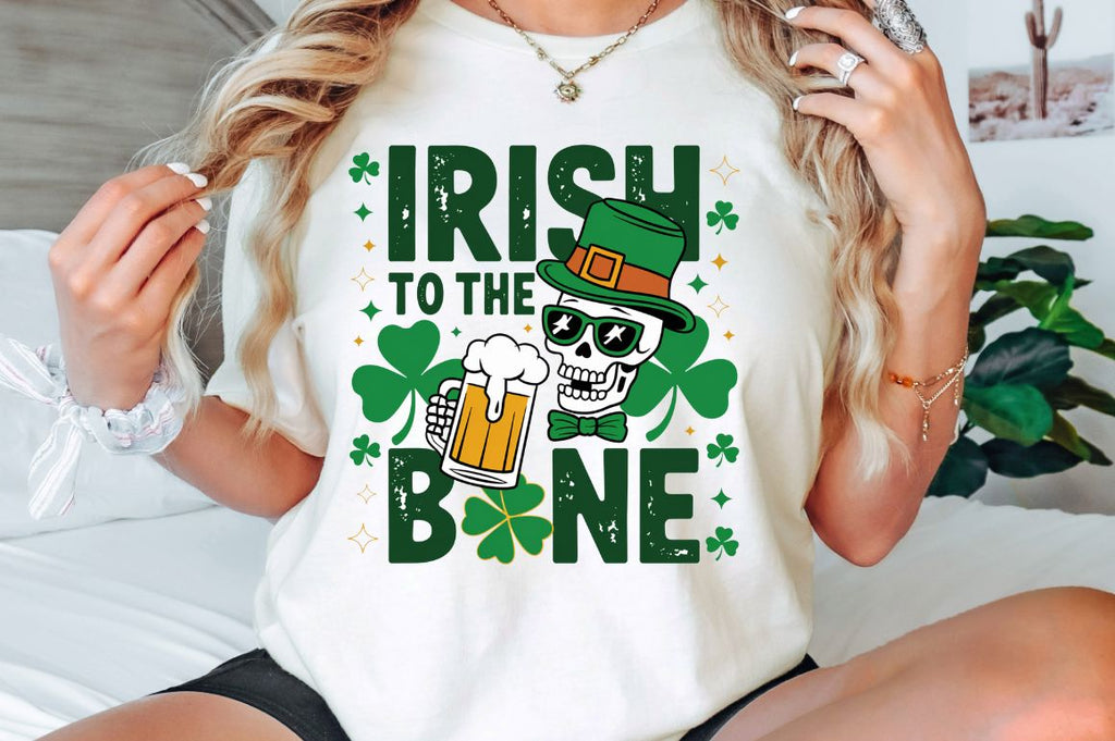 St. Patrick's Day Irish Skeleton Beer Sublimation Design - So Fontsy