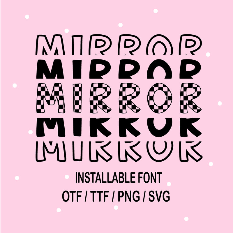 Stacked Checkered Font TTF, Stacked Font otf, Mirror Font svg, Stacked Letters png, Stacking ...