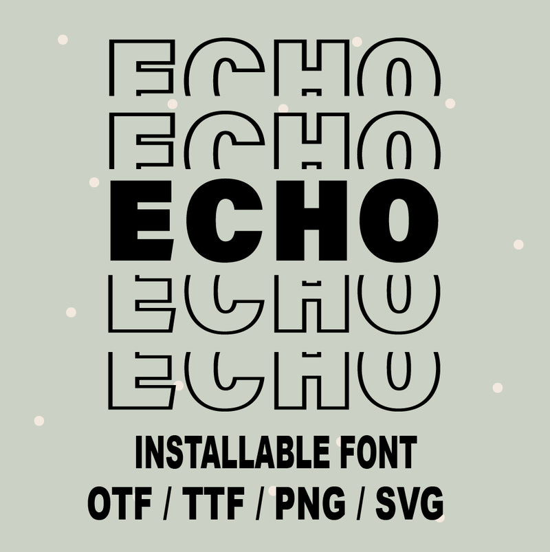 Stacked Font TTF, Mirror Letters Svg, Echo Font svg, Stacking Alphabet ...
