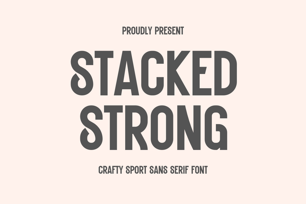 Stacked Strong - Varsity Font - So Fontsy