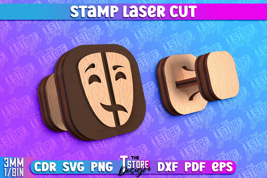 Stamp Laser Cut | Stamp Design | Laser Cutting | CNC Files - So Fontsy