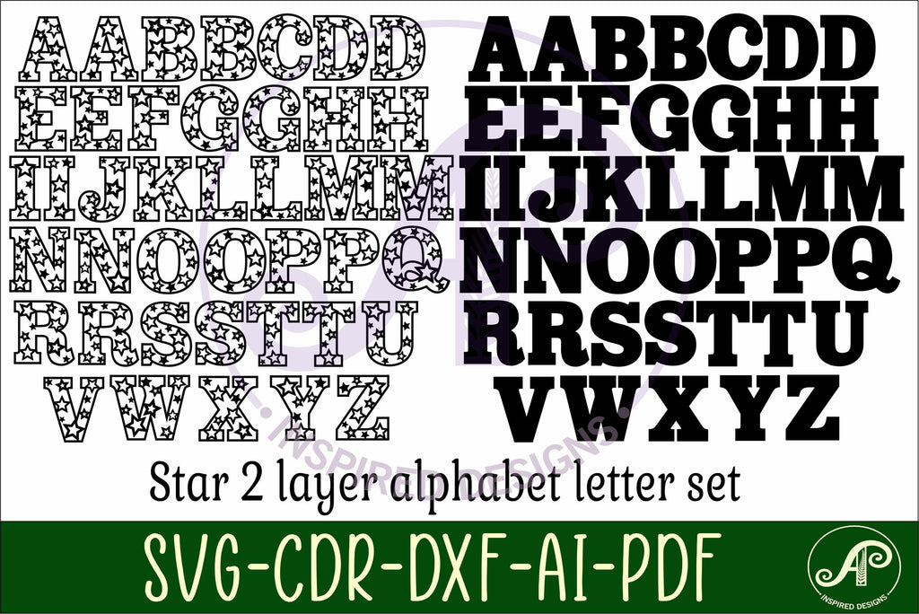 Star letters alphabet set x 41 - So Fontsy