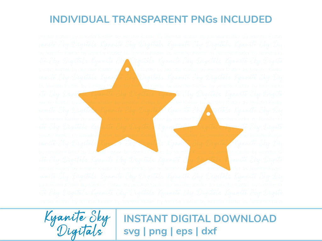 Star Tags Ornaments SVG star shape cut files - So Fontsy