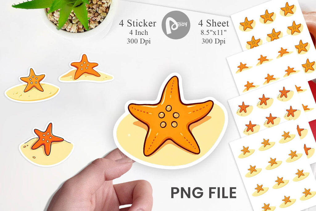 Starfish Sticker - So Fontsy