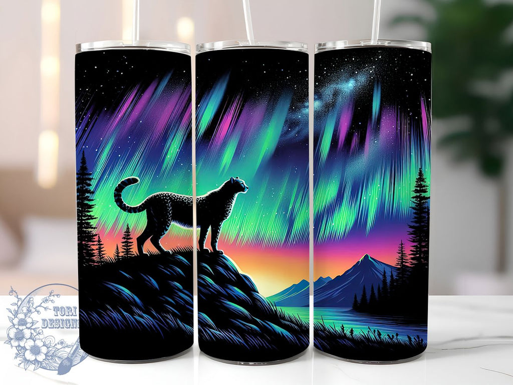 Starry Night Cheetah Tumbler Wrap, Starry Night Animal Print, 20oz ...
