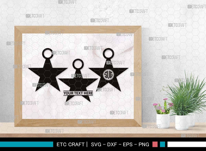 Stars Monogram, Stars Silhouette, Stars SVG, Glowing Stars Svg ...