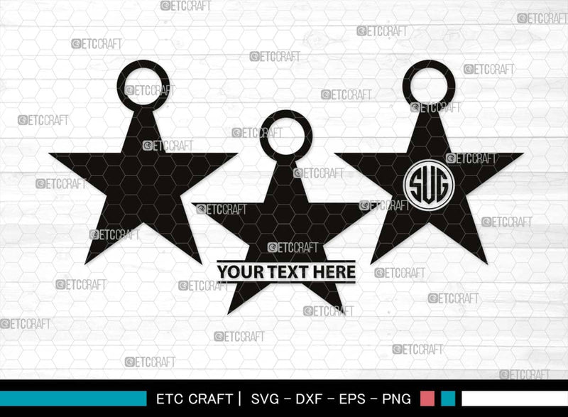 Stars Monogram, Stars Silhouette, Stars SVG, Glowing Stars Svg ...
