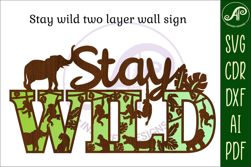 Wild child signs svg laser cut file - So Fontsy