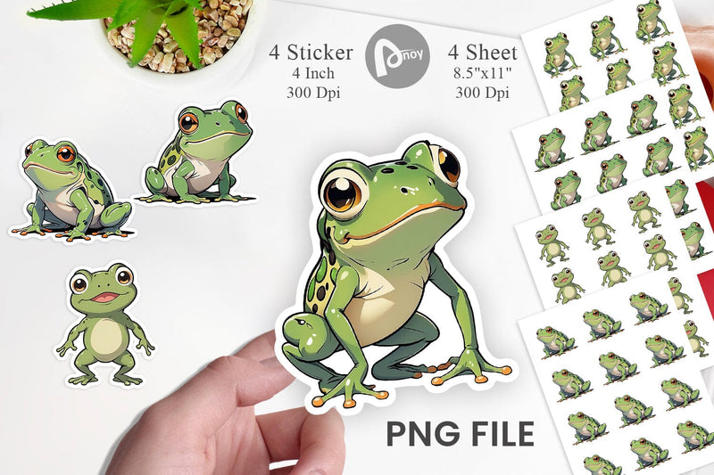 Sticker Cute Frog - So Fontsy