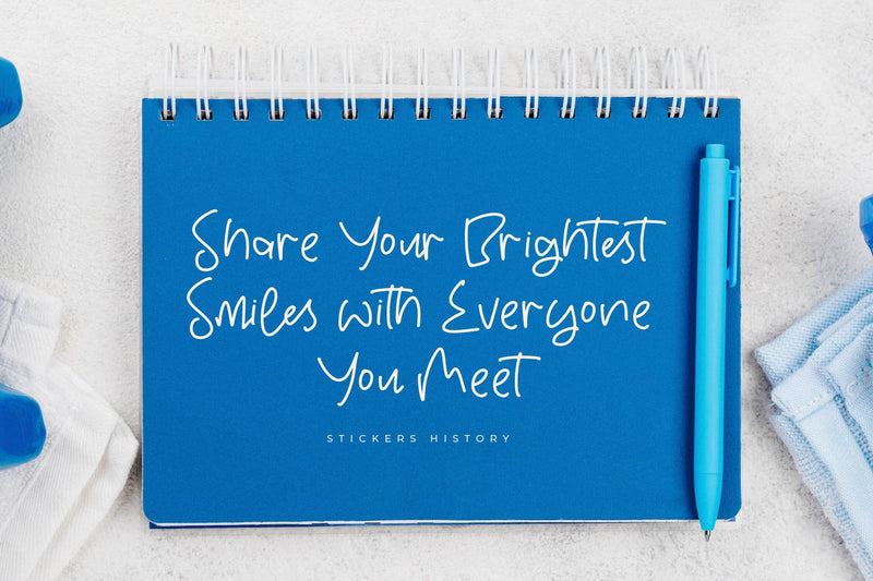 Stickers History - Monoline Handwritten Font - So Fontsy