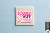 Stomp out breast cancer Retro Stickers Design - So Fontsy