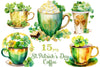 St.Patrick’s Day Clipart | St.Patrick’s Day Coffee PNG - So Fontsy