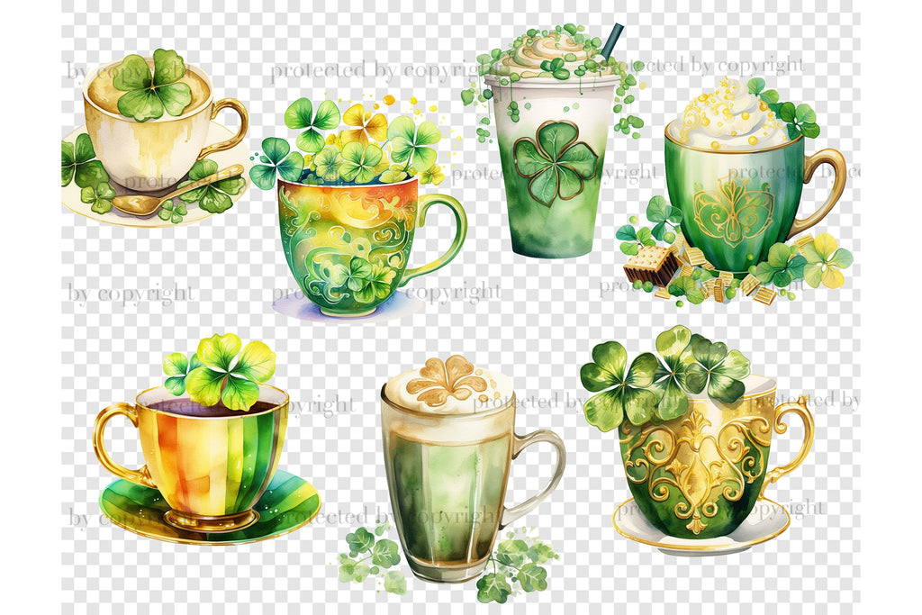 St.Patrick’s Day Clipart | St.Patrick’s Day Coffee PNG - So Fontsy