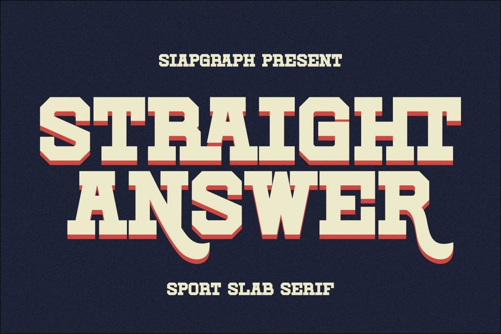 Straight Answer - Sport Slab Serif Font - So Fontsy