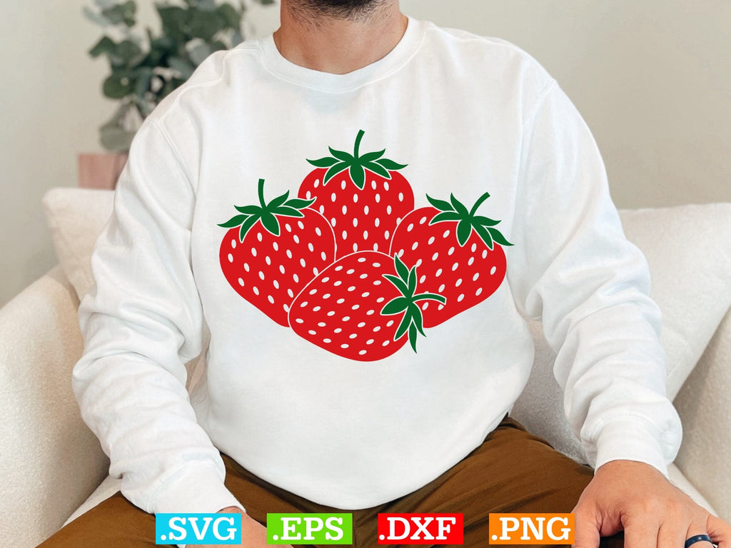 Strawberry SVG Bundle, Strawberry PNG Clipart, Strawberry Cut File - So ...