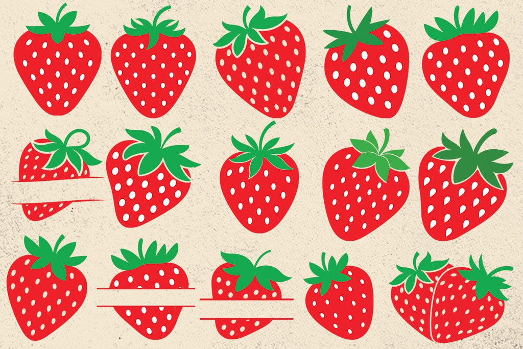 Strawberry Svg, Strawberry Clipart, Strawberry Cutting File, Fruit Svg ...