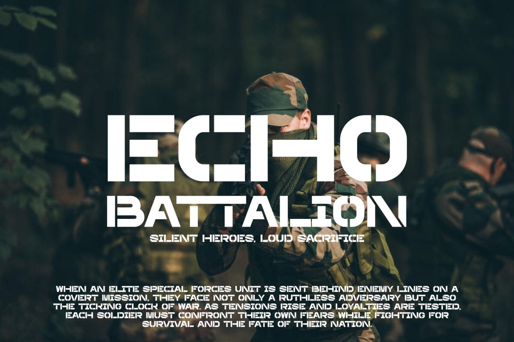 Strike Stencil - Army Sans Serif Font (Tanpa Texture) - So Fontsy