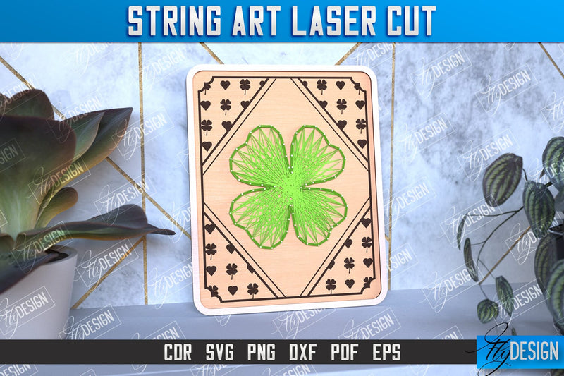 String Art Laser Cut | Handmade Gifts | Paintings Threads | Clover ...