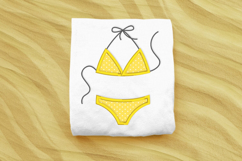 String Bikini Applique Embroidery - So Fontsy