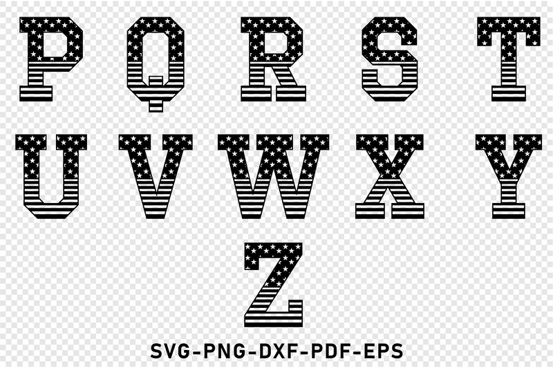 Striped Varsity Font SVG Designs, Jersey Fonts SVG, Star Varsity Split ...
