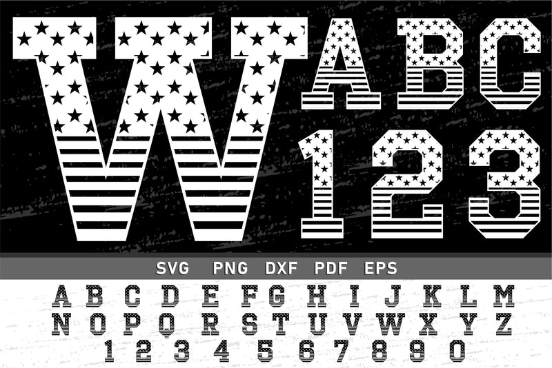 Striped Varsity Font SVG Designs, Jersey Fonts SVG, Star Varsity Split ...