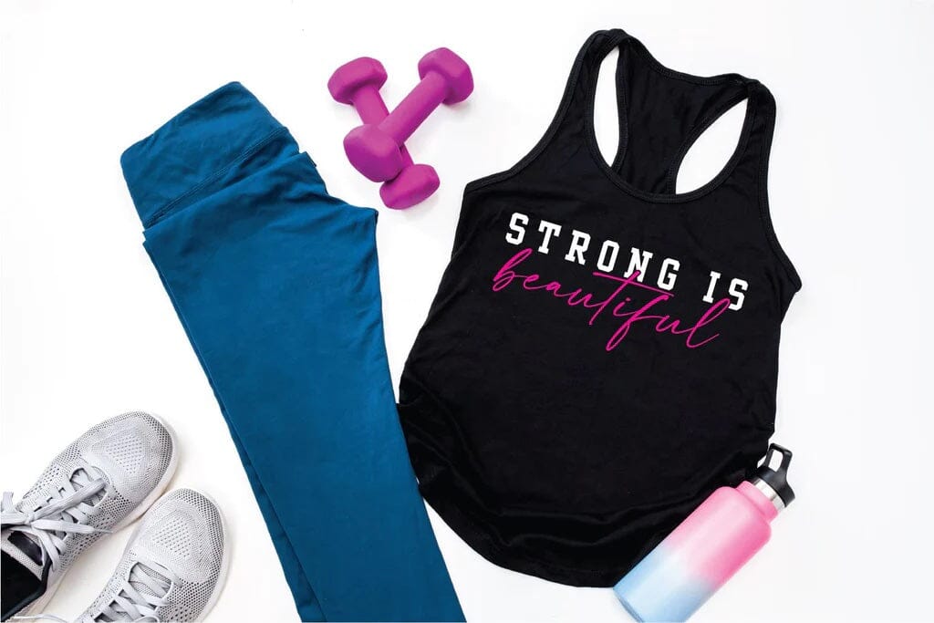 Strong is Beautiful SVG - Workout & Fitness Motivation Cut File - So Fontsy
