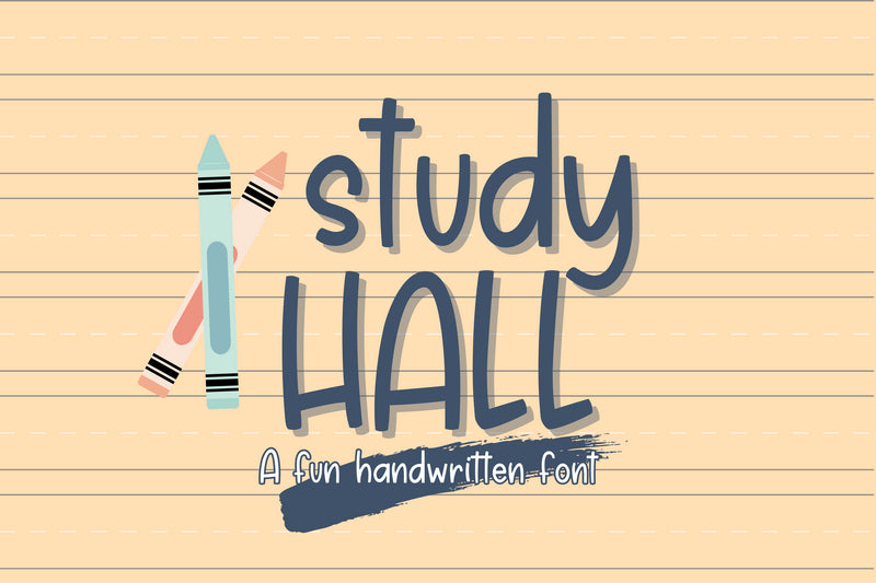 Study Hall, A Fun Handwritten Font - So Fontsy
