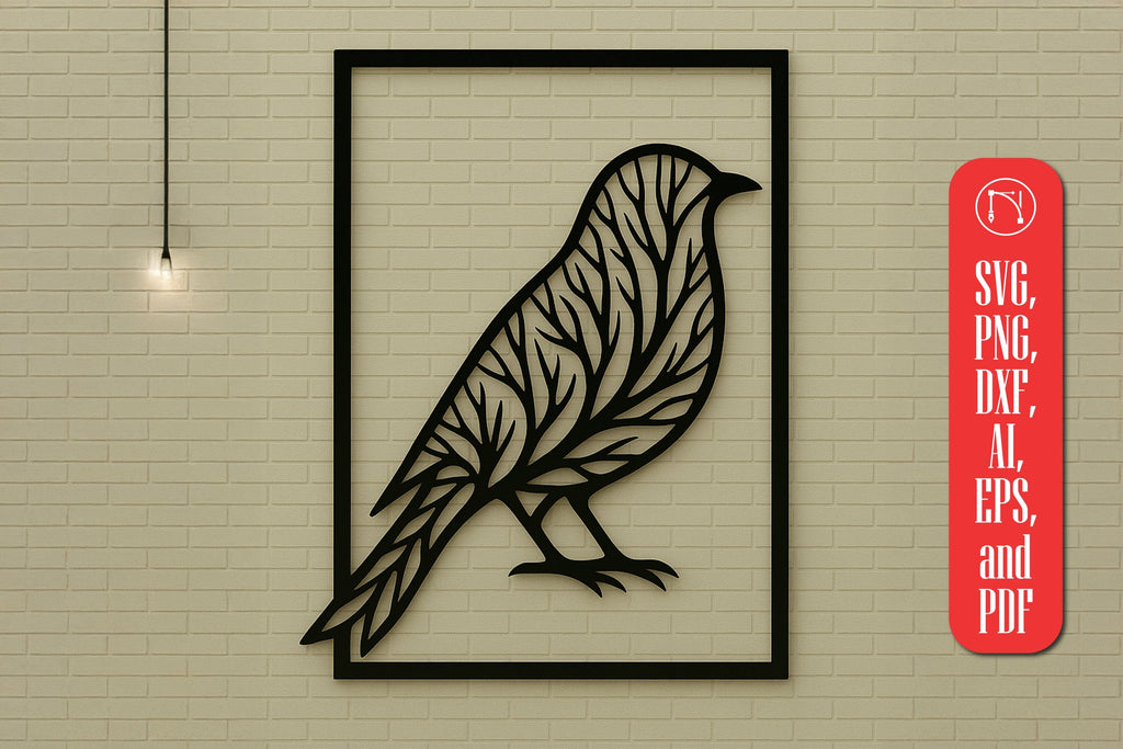 stunning Bird Laser Cut SVG cut file - So Fontsy
