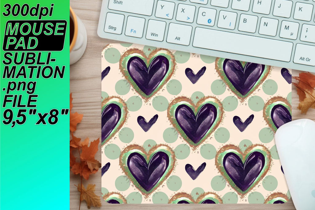 Stunning sublimation-ready designs for mouse pads! , Heart - So Fontsy